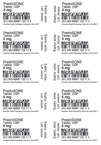 NDC 60687-0122-01 Prednisone 5 mg/1 Details | HelloPharmacist